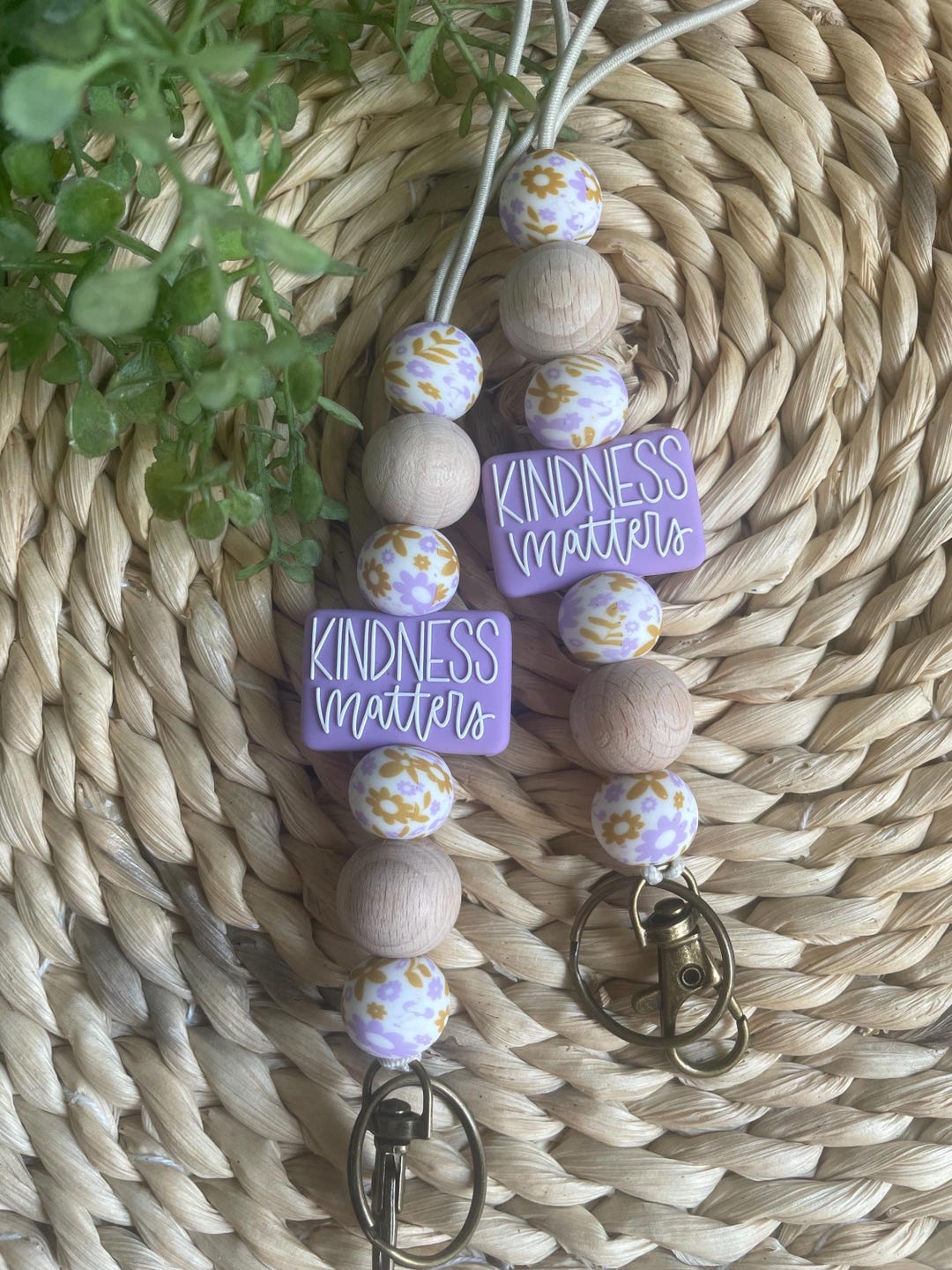 Lavender and Mustard Kindness Matters Stretchy Breakaway Silicone ...
