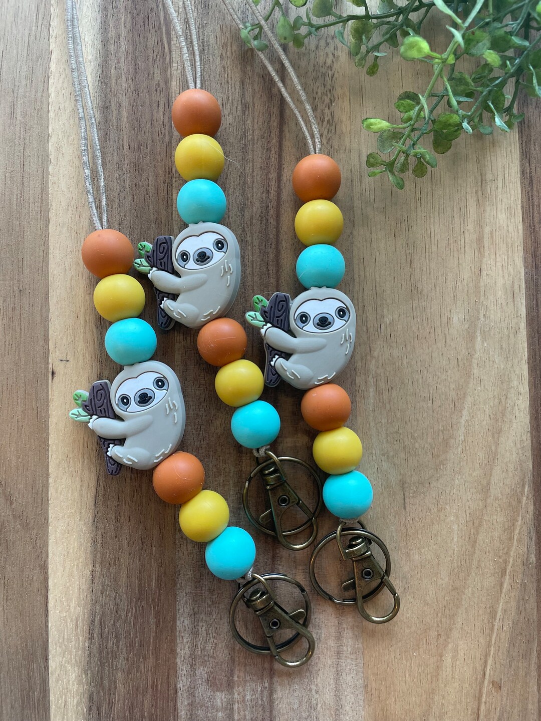 Cute Sloth Stretchy Breakaway Teacher Lanyard for Work, School ...