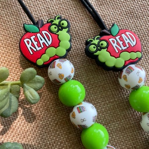 Book Worm Read, Reading, Apple READ Teacher Lanyard for Student Teacher ...