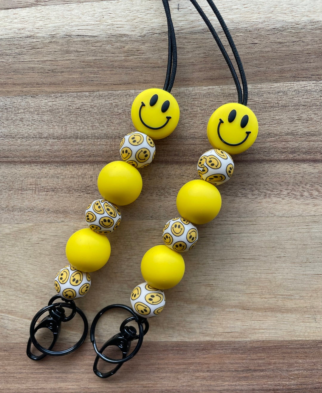 Bright, Happy, Yellow, Cheerful Smiley Face Silicone Beaded Teacher ...