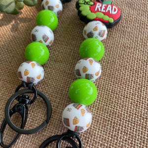 Book Worm Read, Reading, Apple READ Teacher Lanyard for Student Teacher ...