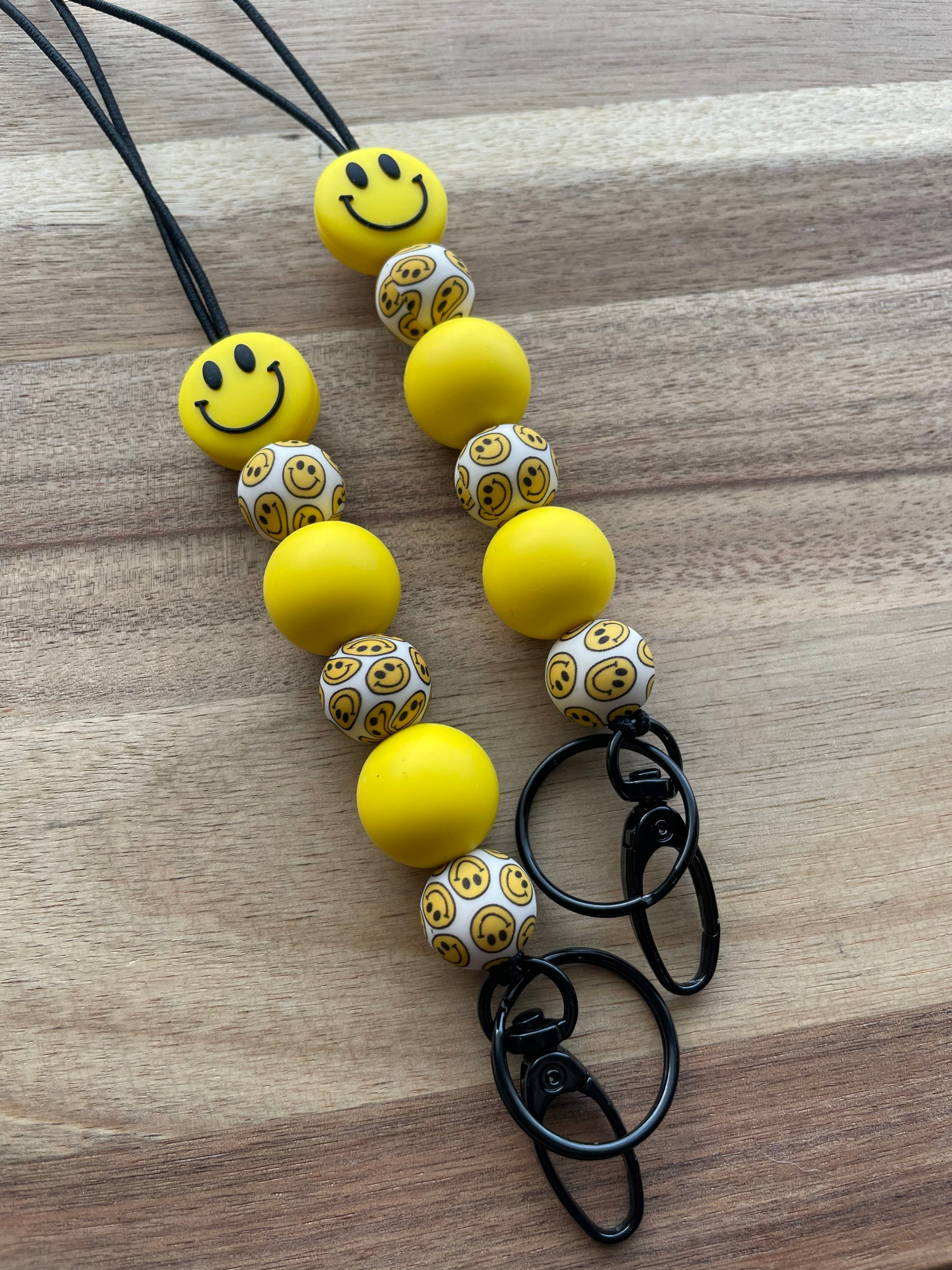 Bright, Happy, Yellow, Cheerful Smiley Face Silicone Beaded Teacher ...