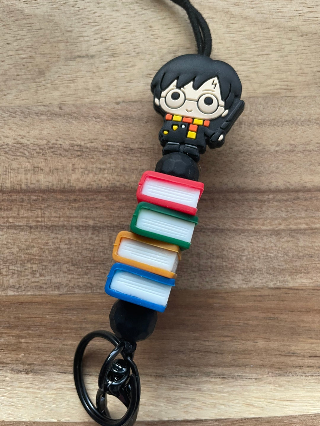 Stacked Books Lanyard, Teacher Librarian ID Badge, Breakaway Silicone ...