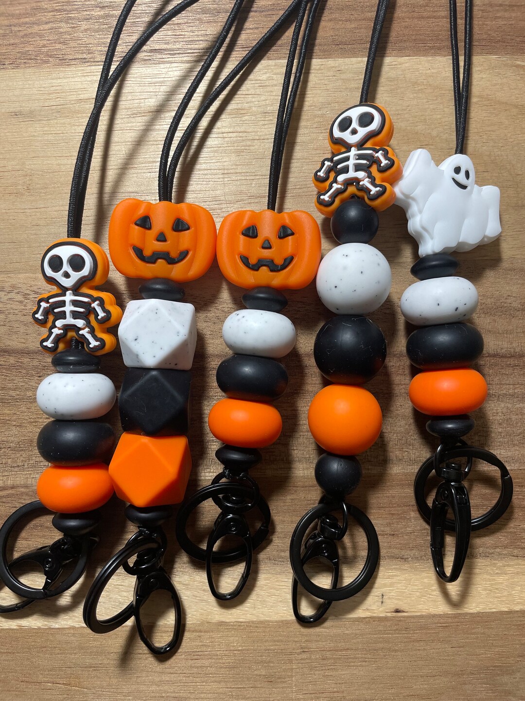 Halloween Autumn Fall Spooky Season Silicone Beaded Lanyard - Etsy