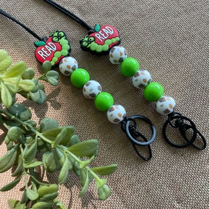 Book Worm Read, Reading, Apple READ Teacher Lanyard for Student Teacher ...