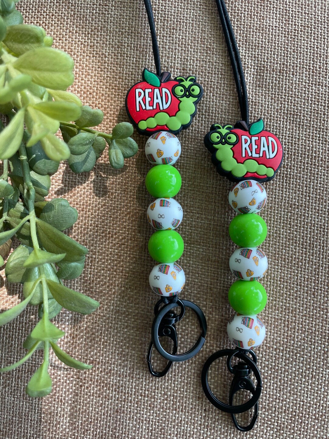 Book Worm Read, Reading, Apple READ Teacher Lanyard for Student Teacher ...