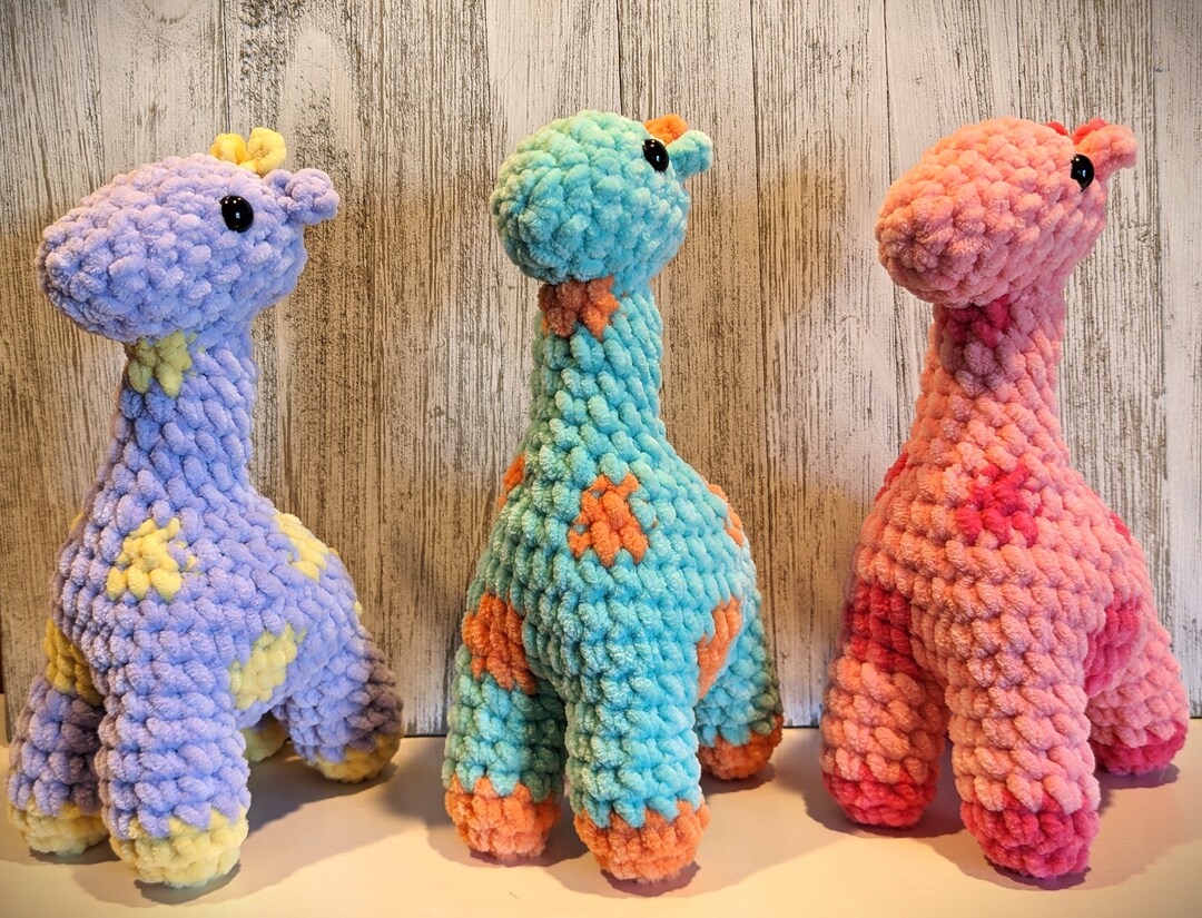Giraffe Plushie, Stuffed Giraffe, Chunky Yarn Giraffe, Stuffed Animal ...