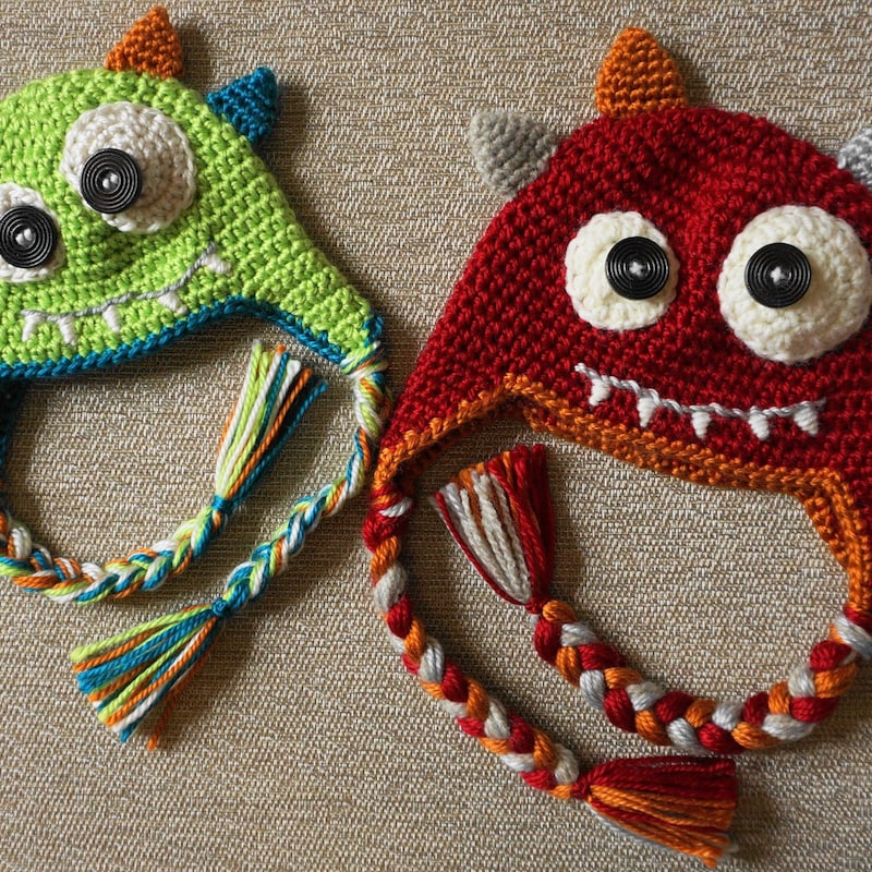 Baby Monster Hat - Etsy