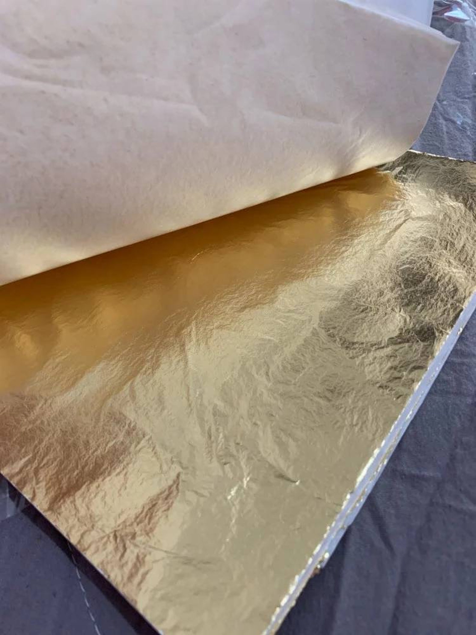 Láminas de pan de oro hojas de mayor tamaño hoja suelta - Etsy España