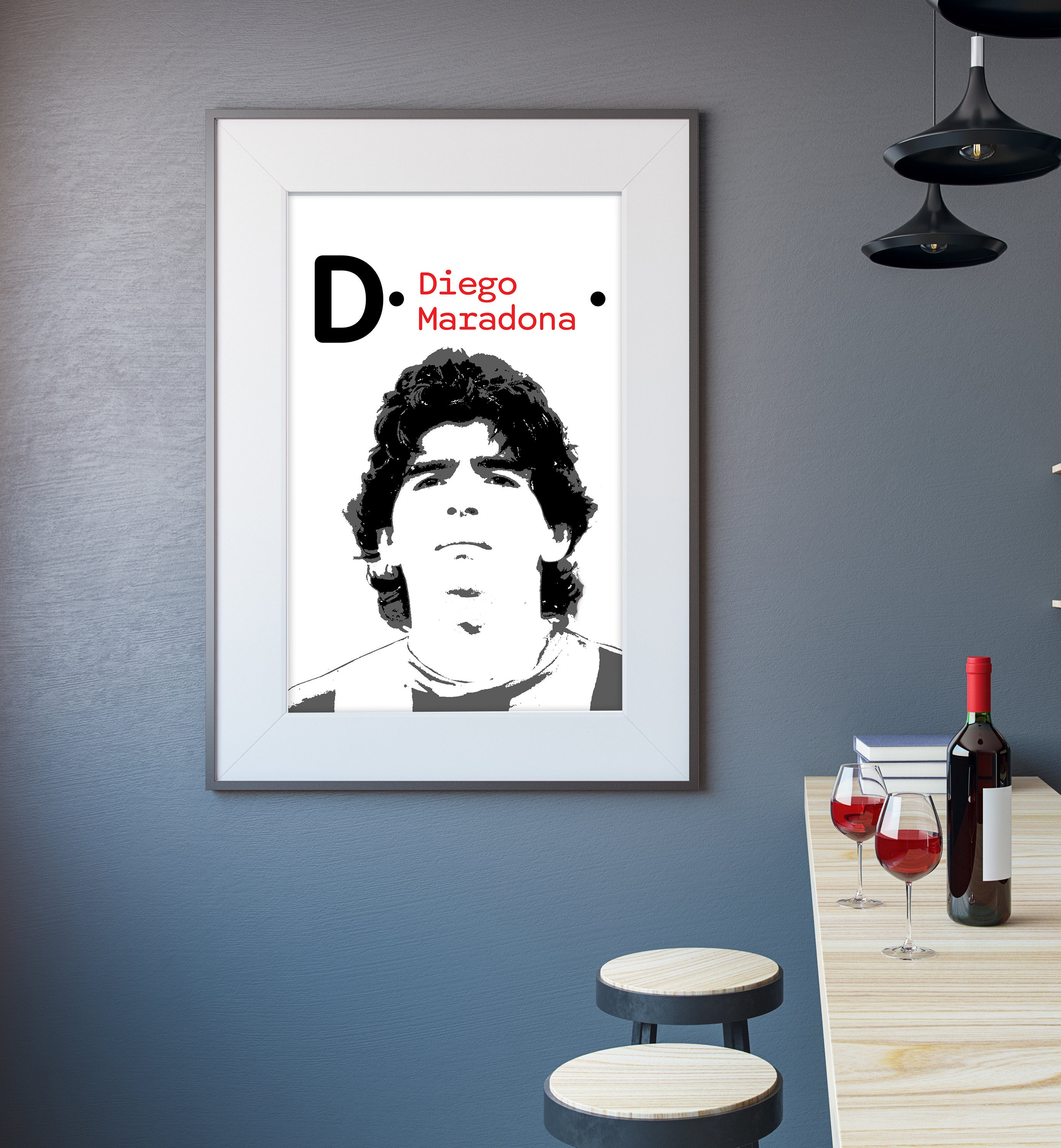 MARADONA, Diego Maradona, 24x36 Poster, Soccer, Portraits, Alfredo ...