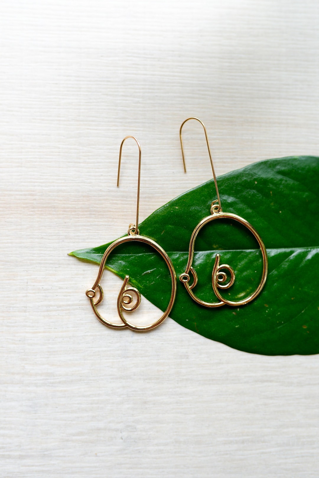 Simple Elegant Dangle Earrings Woman Body Breast Feminism Feminine Last ...