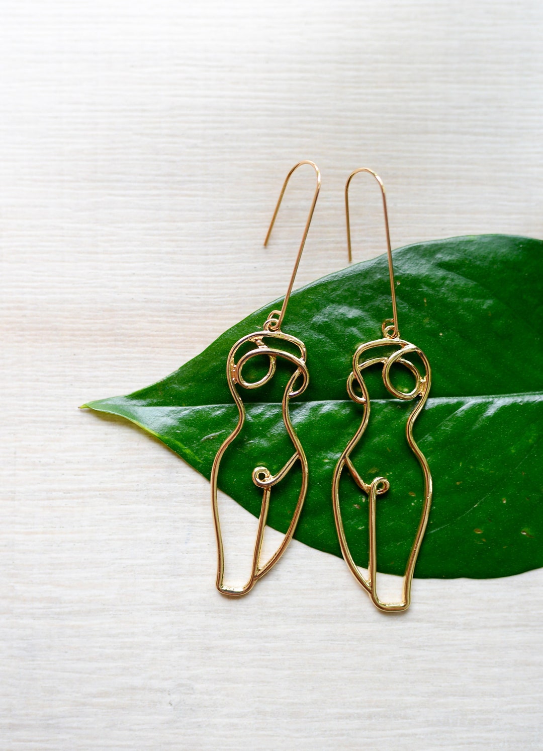 Drop Earrings Simple Elegant Female Body Abstract Christmas Christmas ...
