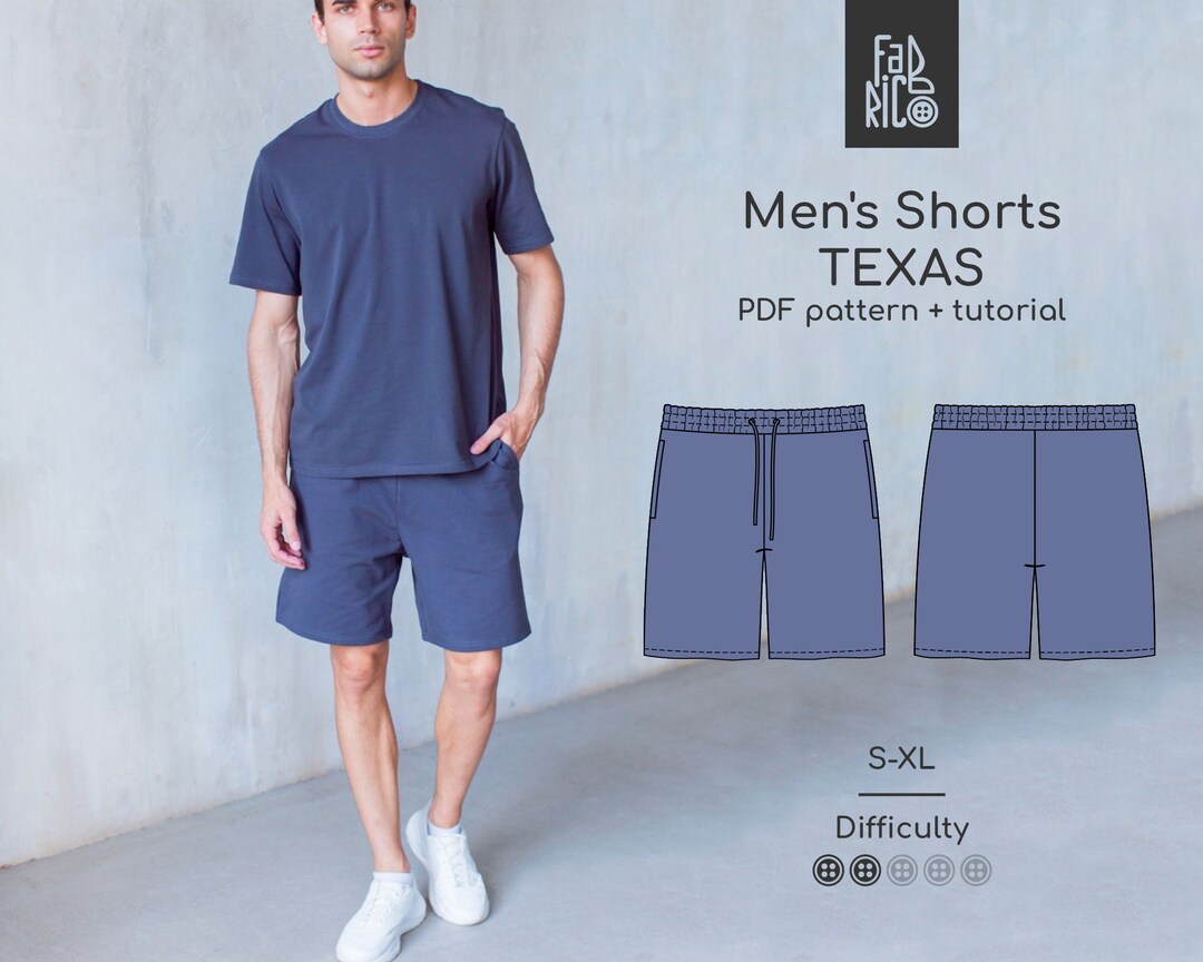 Men Shorts Sewing Pattern PDF/ Jersey Mens Shorts Pattern / Summer ...