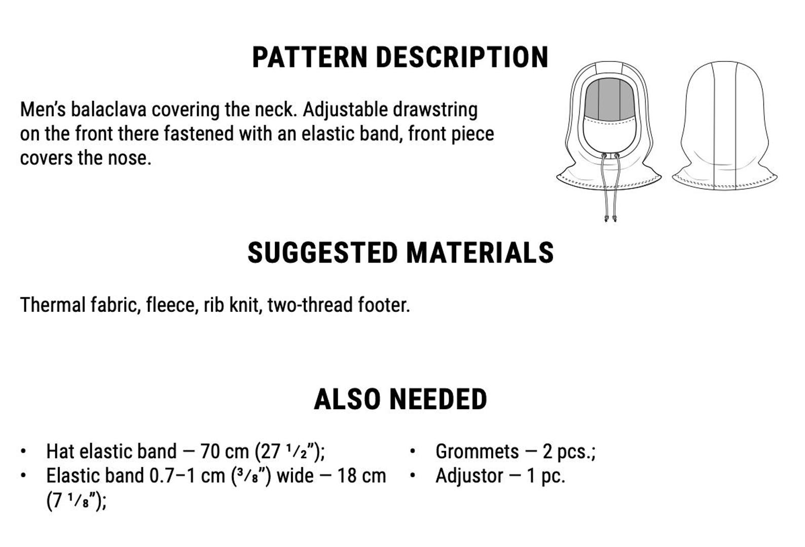 Balaclava PDF Sewing Pattern + Video Tutorial - Etsy