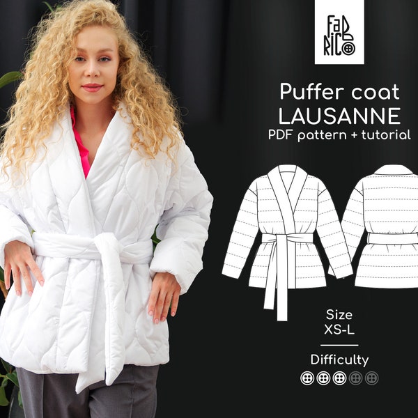 Puffer Coat Pattern - Etsy