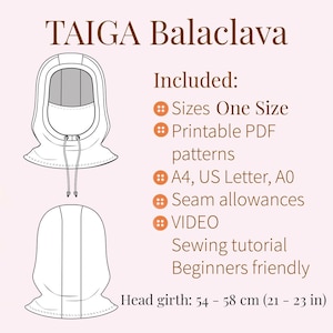 DIY Balaclava Sewing Pattern (PDF Pattern + Video Tutorial) - Etsy