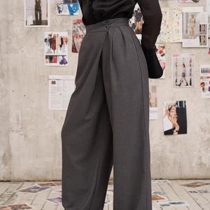 Wide Asymmetric Pants Sewing Pattern With Belt, Sizes XXS–3XL (PDF ...