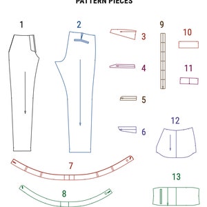 Men's Chino Pants Sewing Pattern: Sizes S-5XL (PDF Pattern + Video ...