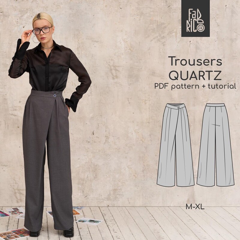 Wide Leg Pants Pattern - Etsy