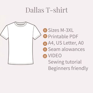 Men Basic T-shirt Sewing Pattern + Video Tutorial/ Sizes M-3XL - Etsy