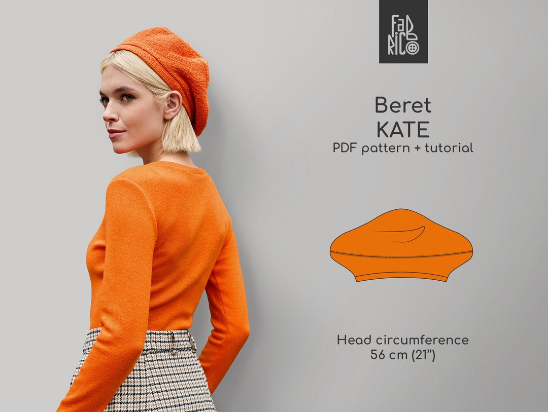 BERET Hat Sewing Pattern | French Beret Hat PDF Sewing Pattern | Woman ...