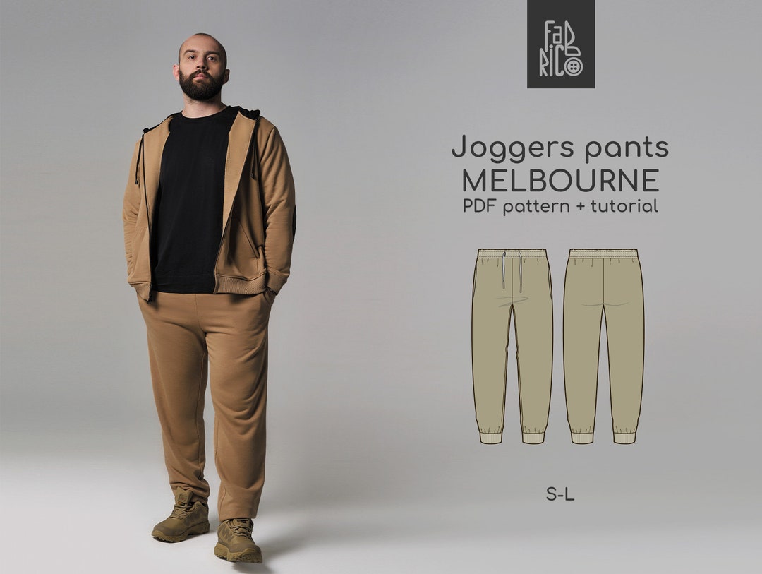 Men's Joggers PDF Sewing Pattern/ Men Track Pants Pattern/ Men ...