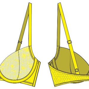 Lace Padded Bra Sewing Pattern: Sizes 32A-38D (PDF Pattern+video ...