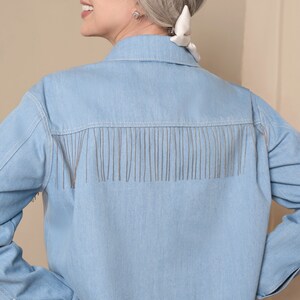 Denim Jacket PDF Sewing Pattern Sizes Xxs-s/crop Jacket Pattern EU34-38 ...