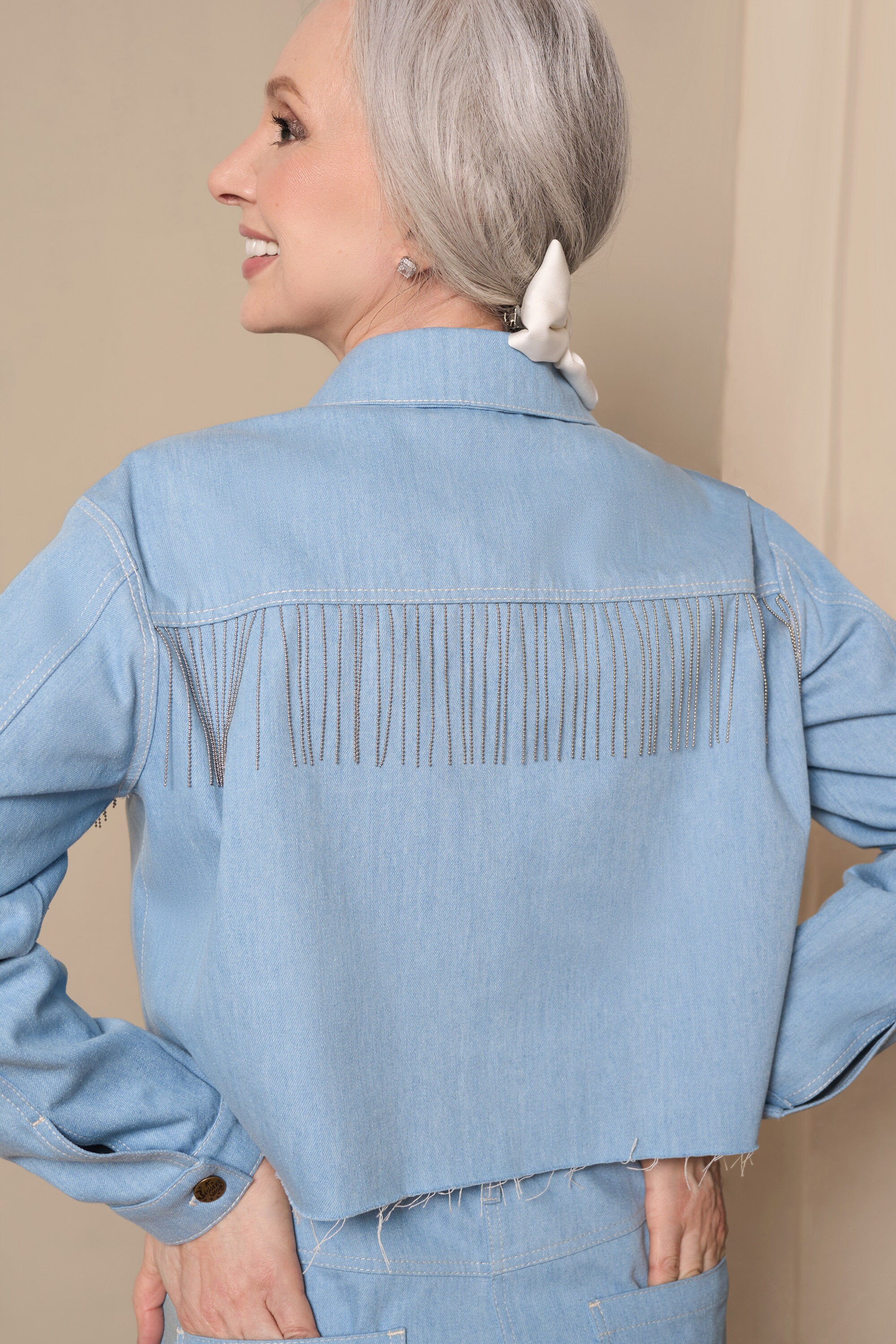 Denim Crop Jacket Sewing Pattern: Sizes XXS-3XL (PDF Pattern + Video ...