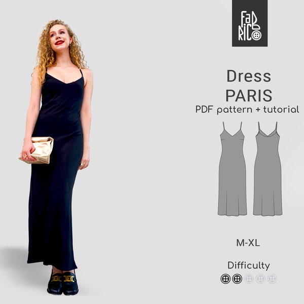 Silk Slip Dress Pattern - Etsy Canada