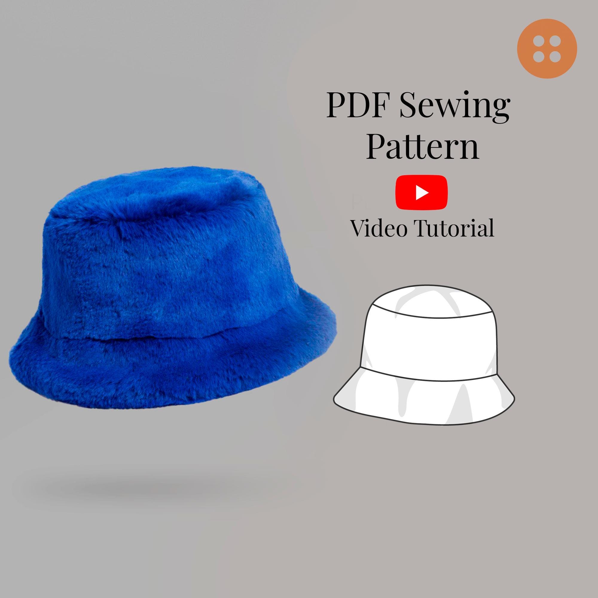 Bucket Hat Sewing Pattern: Easy DIY Fur Panama (PDF Pattern + Video ...