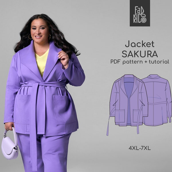 Plus Size Jacket Pattern - Etsy