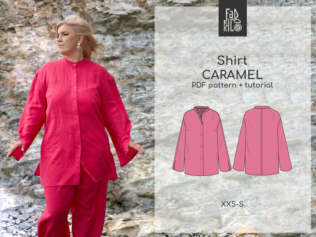 Women's Linen Shirt PDF Sewing Pattern Sizes XXS-S/ EU 34-38/ Linen ...