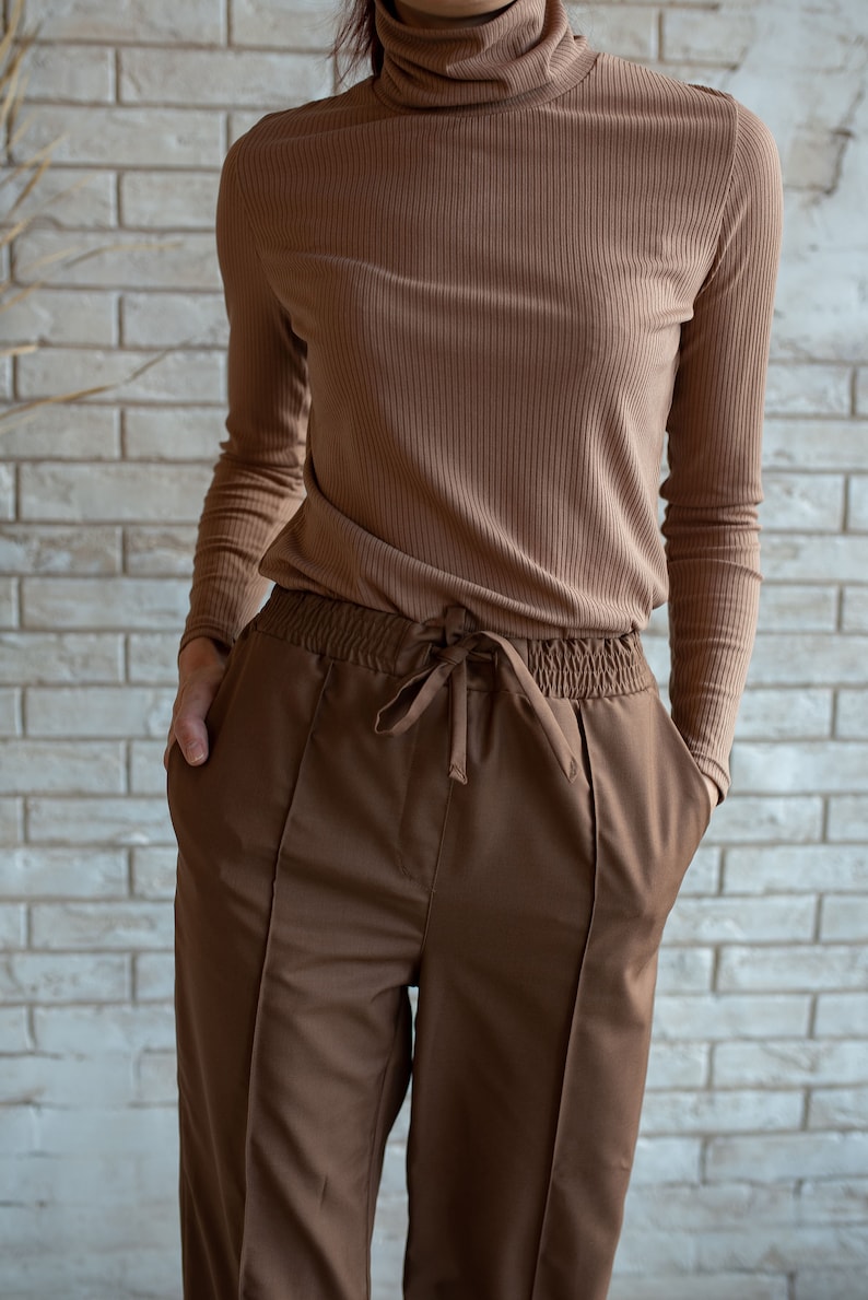 Linen Pants Sewing Pattern: Elastic Waist Trousers (PDF Pattern + Video ...