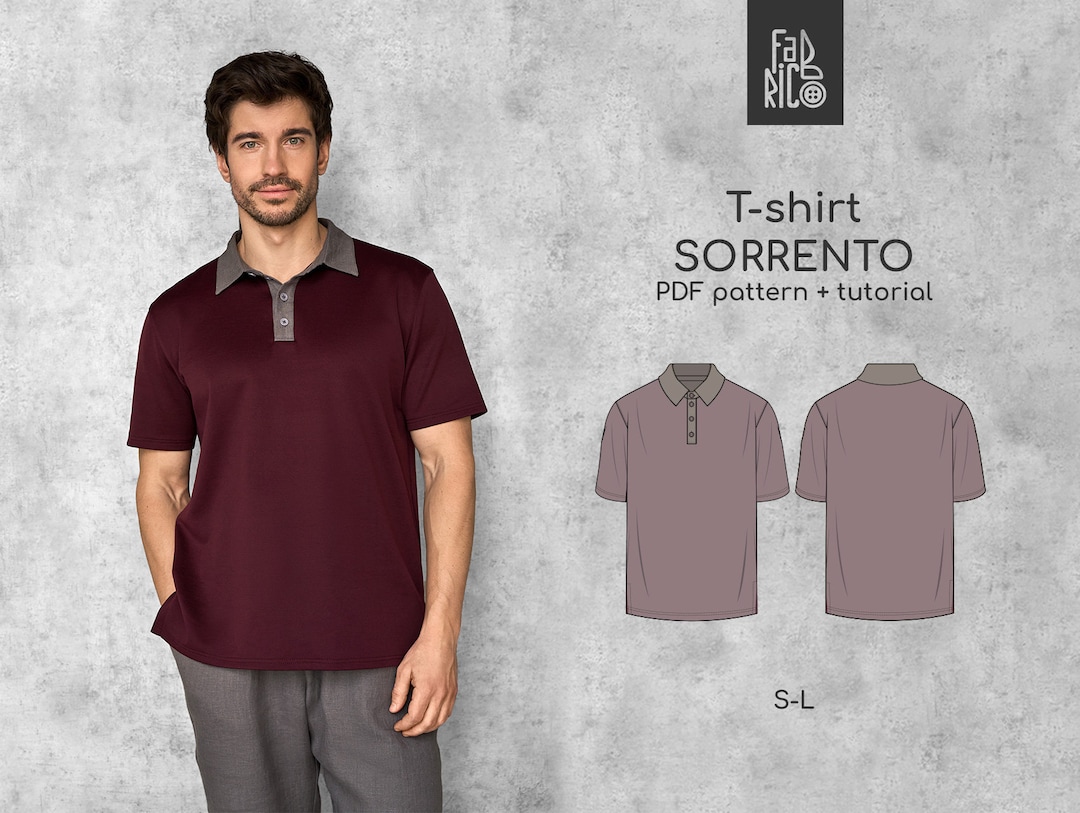 DIY Polo Shirt Pattern for Men - Beginner Friendly Sewing Tutorial ...