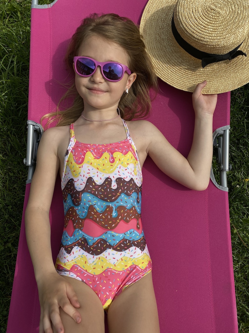 Swimsuit Pattern Girls One Piece Swimsuit Girl Sewing Pattern Etsy