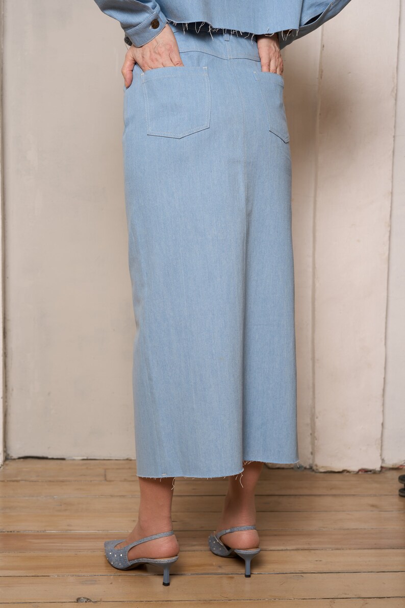 Denim Skirt Sewing Pattern, Sizes XXS-3XL (PDF Pattern + Video Tutorial ...