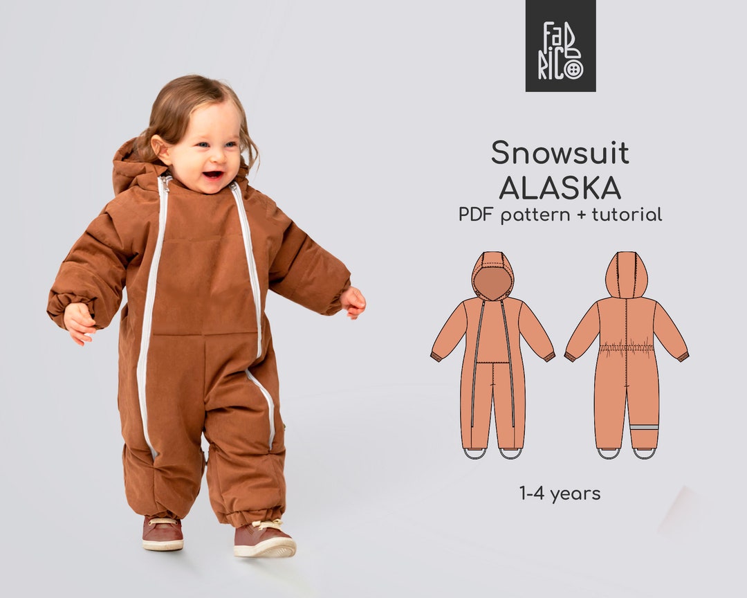 Baby Snowsuit PDF Sewing Pattern 1-4 Years / Kids Snowsuit Digital ...