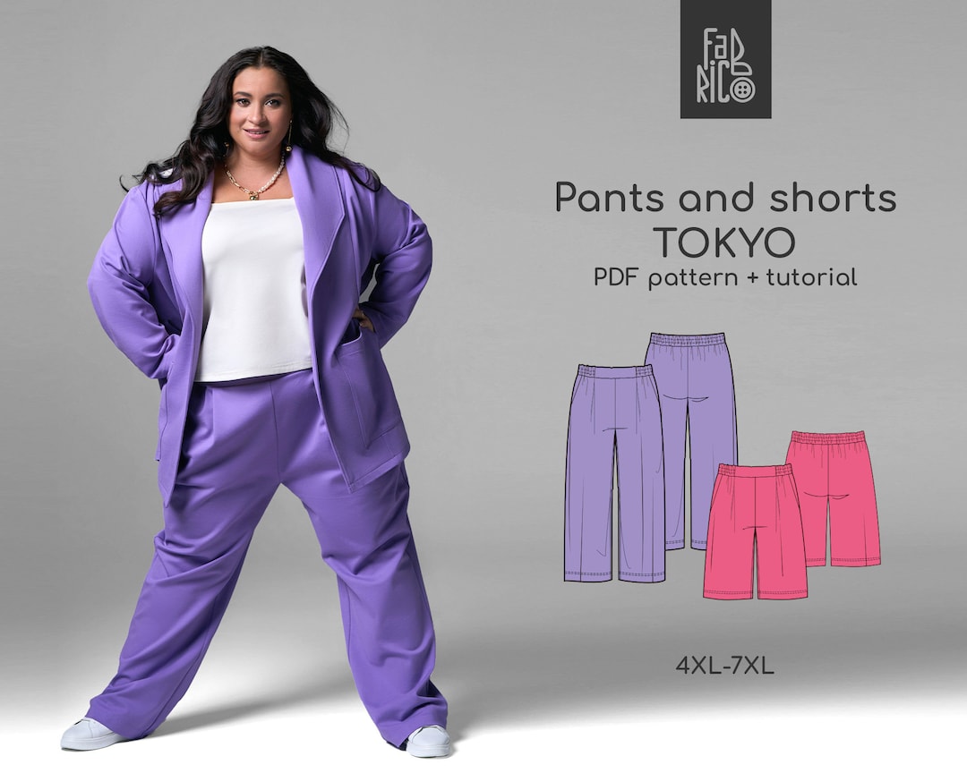 Plus Size Woman Pants Sewing Pattern Stylish Maxi Size Trouser Plus ...