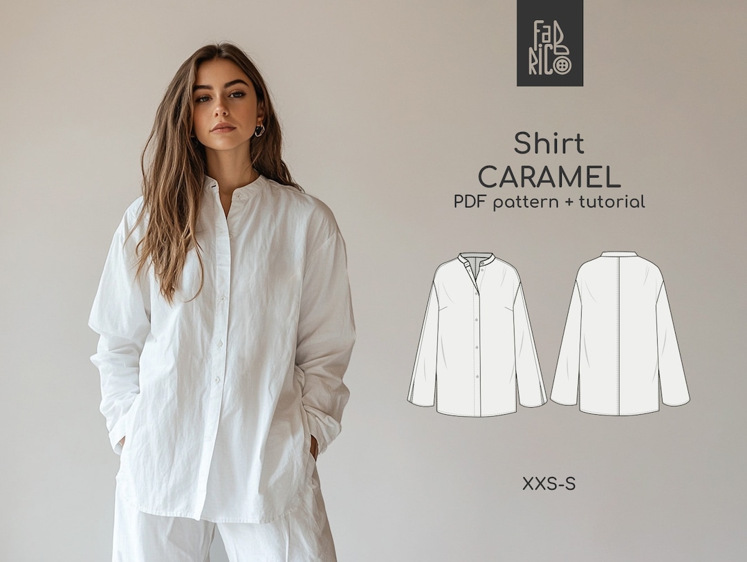 Women's Linen Shirt PDF Sewing Pattern Sizes XXS-S/ EU 34-38/ Linen ...