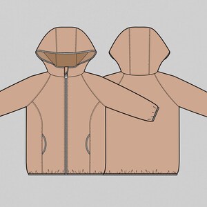 Kids Softshell Jacket PDF Sewing Pattern Sizes 4-6 Years / Kid's ...