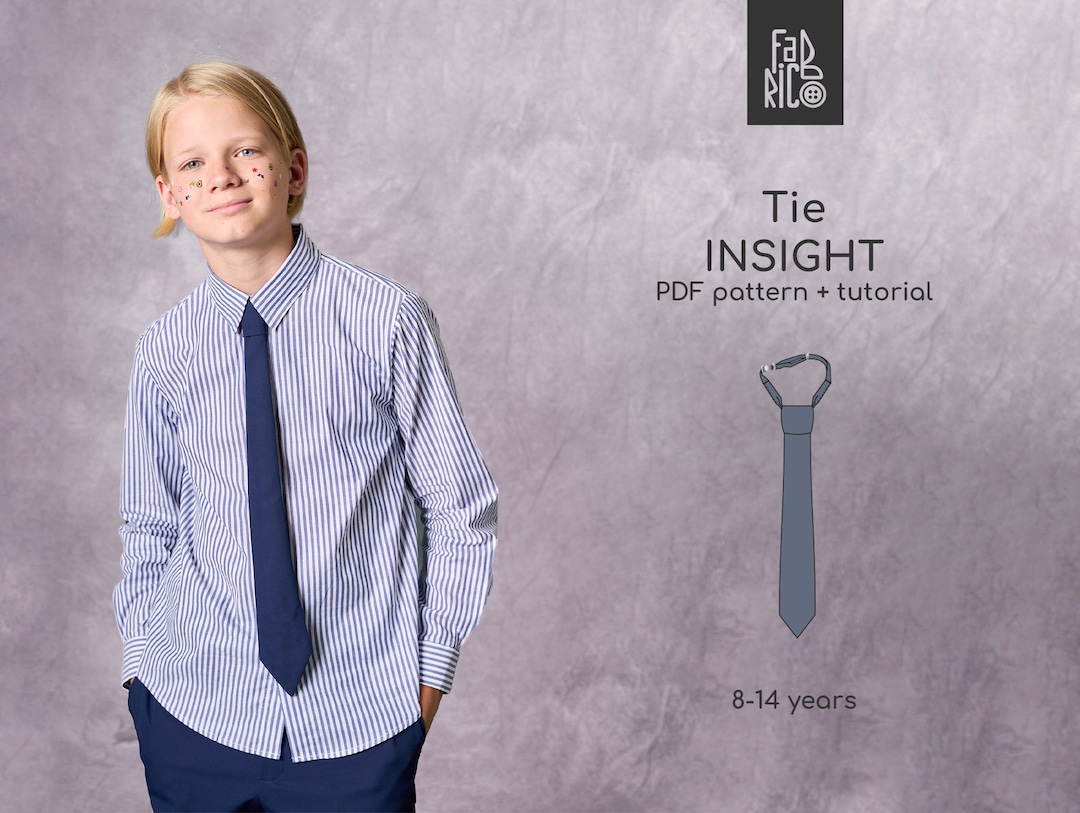 Necktie PDF Sewing Pattern One Sizes/ Kids Necktie Sewing Pattern/ DIY ...