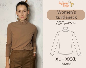 Roll Neck Pattern - Etsy