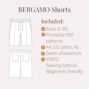 Men Linen Shorts PDF Sewing Pattern + Video Tutorial/ Sizes S-5XL - Etsy
