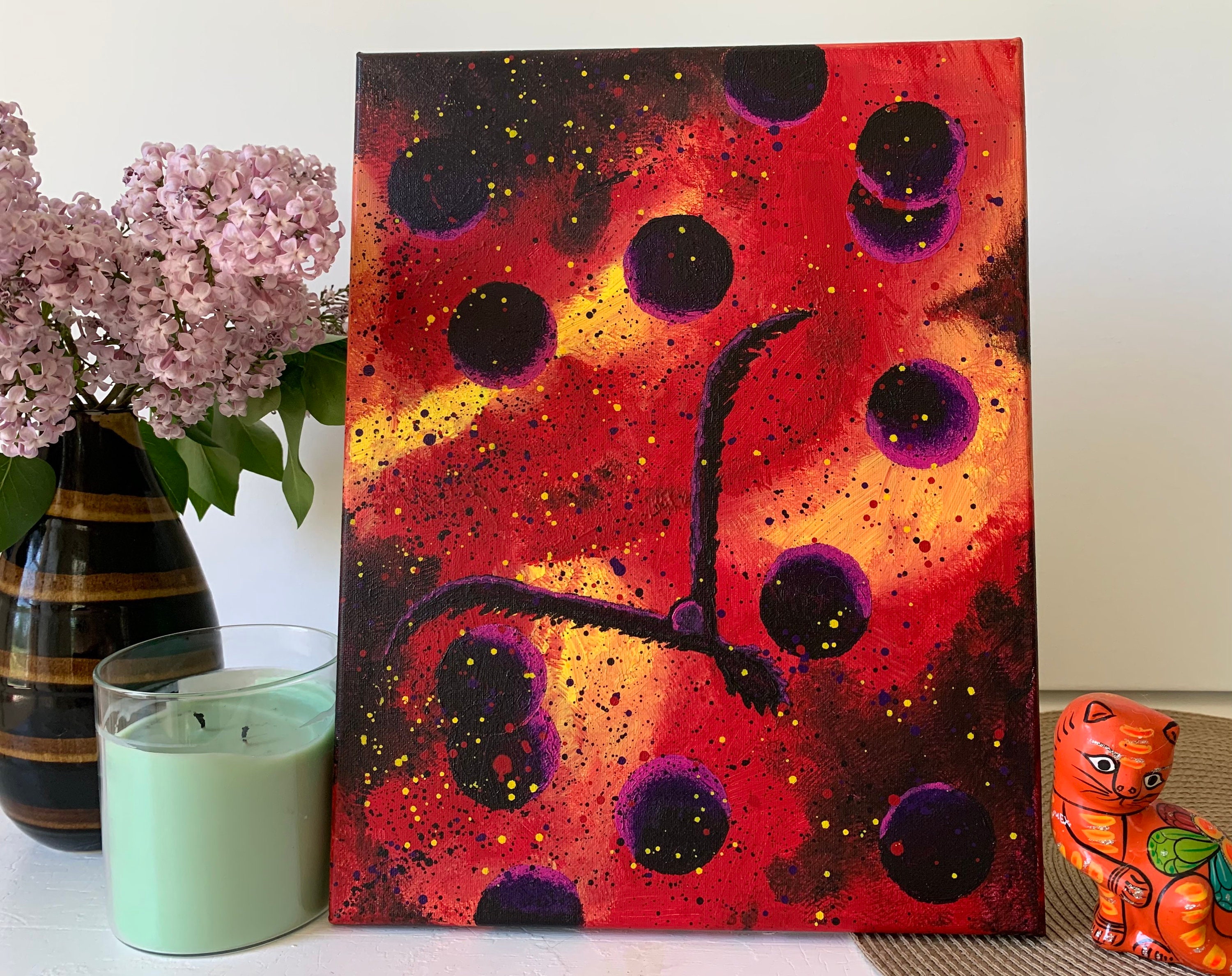 Thirteen Moons, 11x14 Original Painting on Stretched Canvas - Etsy