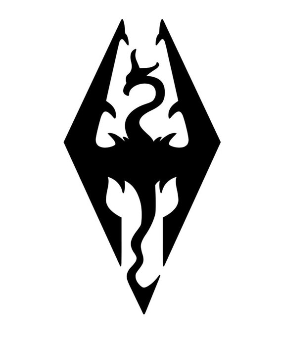 Skyrim Logo Decal Video Game Decals Gamer Gifts Gamer | Etsy