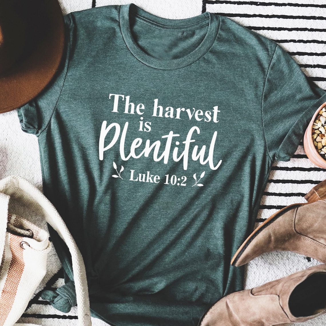 Christian Fall Shirt. Thanksgiving Shirt. Harvest Plentiful. | Etsy