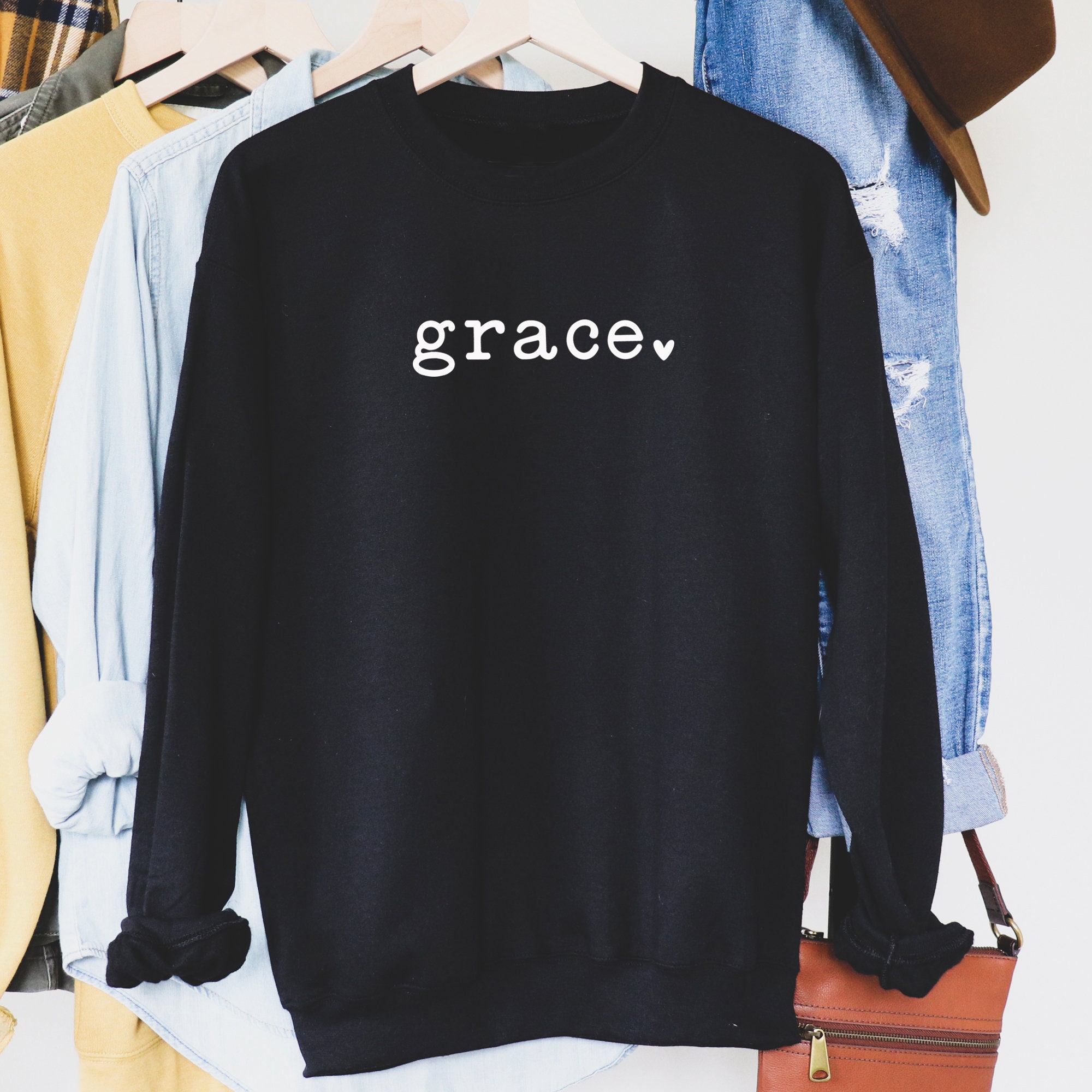 Saved by Grace. GRACE Sweatshirt. Christian Apparel. Grow in | Etsy