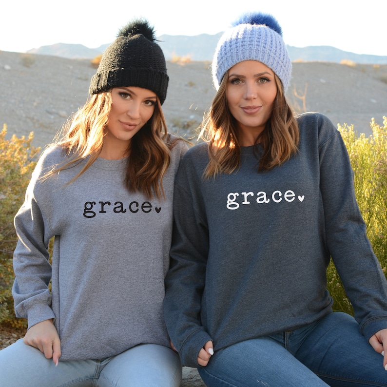 GRACE Sweatshirt. Saved by Grace. Christian Sweatshirt. Grow - Etsy