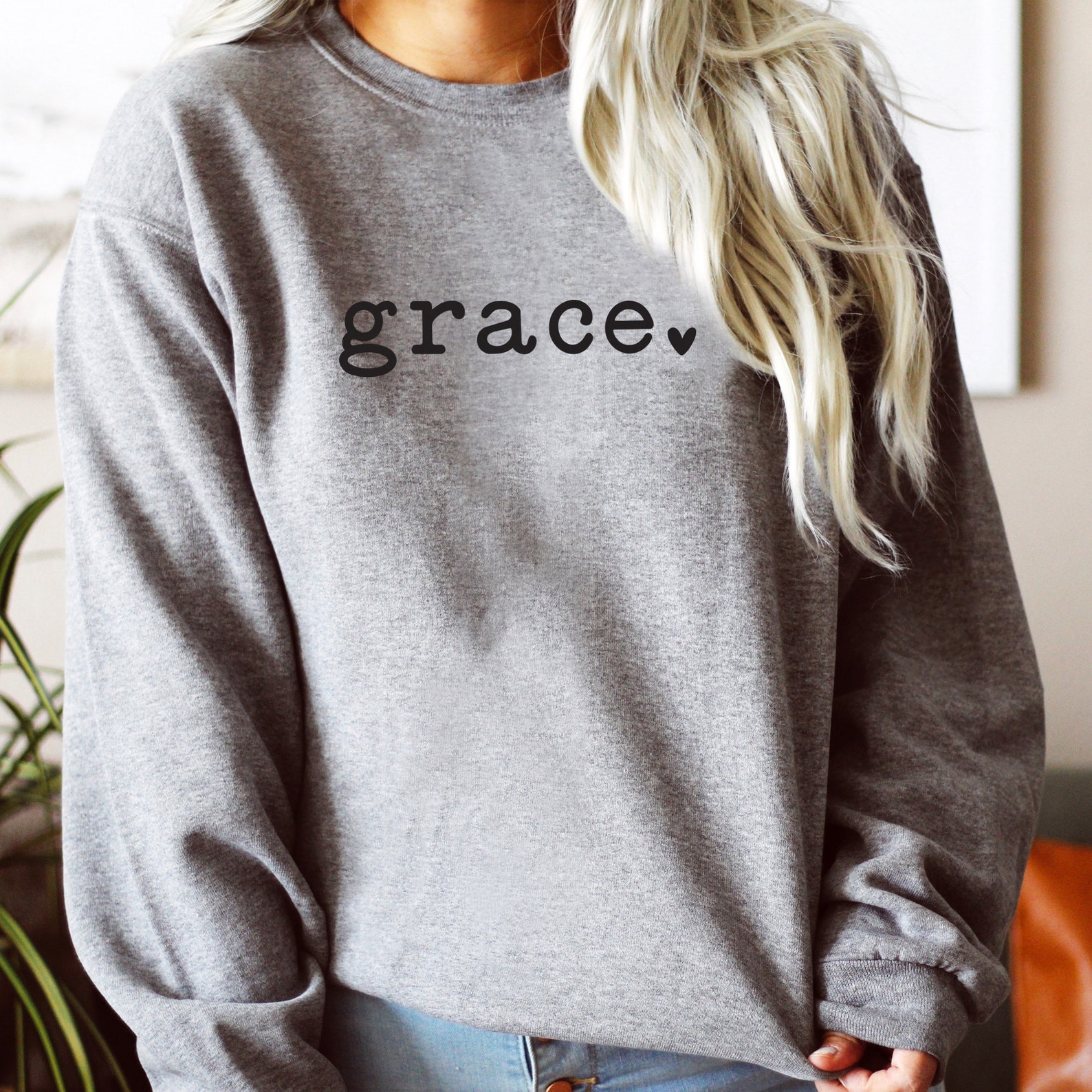 Saved by Grace. GRACE Sweatshirt. Christian Apparel. Grow in | Etsy